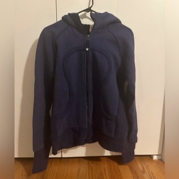 lululemon athletica | Tops | Navy Blue Lululemon Scuba Hoodie Size ...